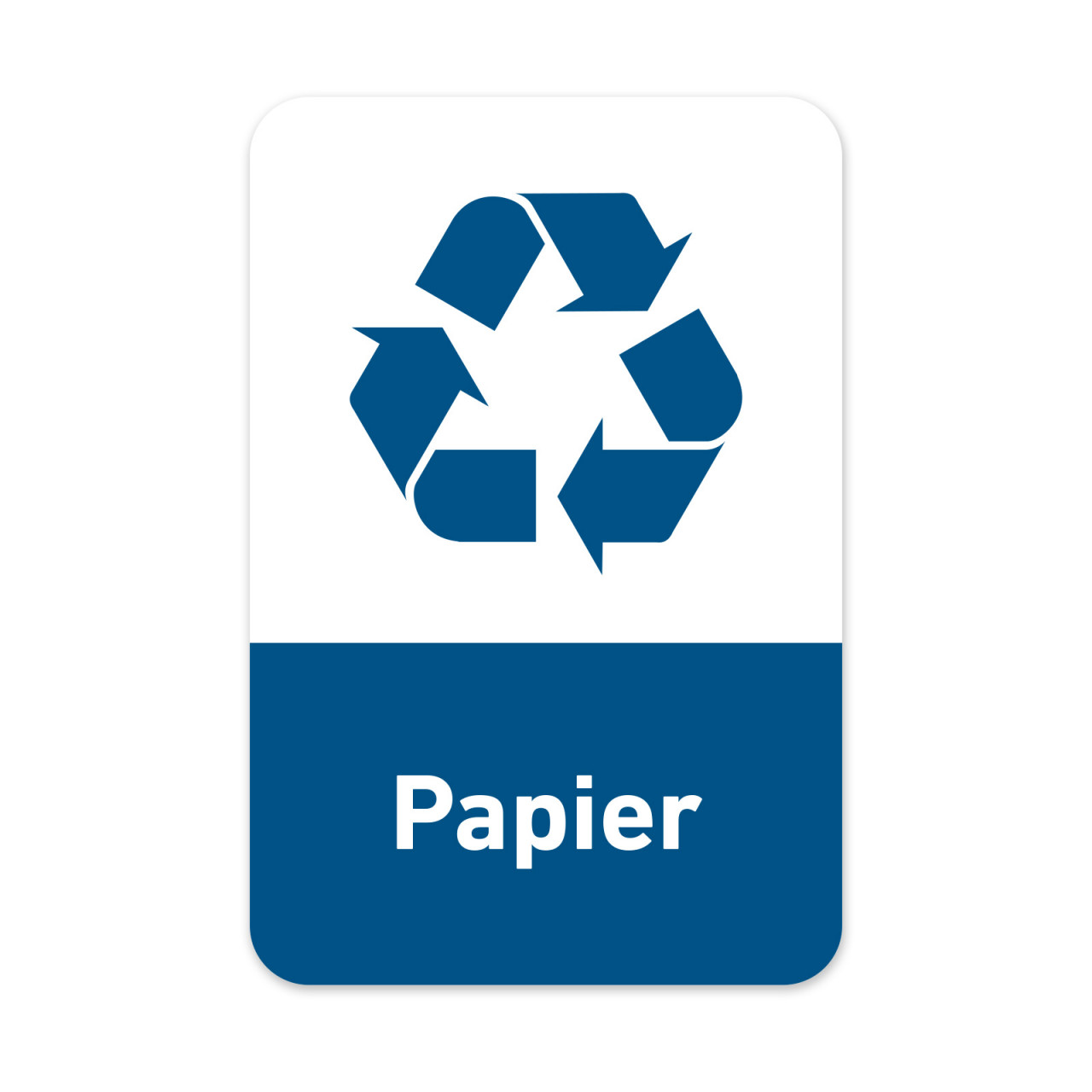 Recyclingaufkleber "Papier "| 1 Aufkleber, Mülltonnen
