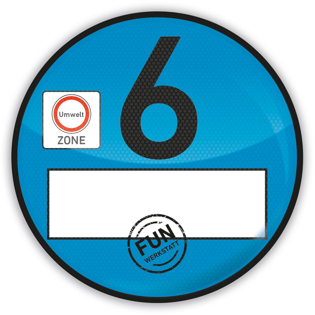 Umweltplakette EURO 6 "FUN- ARTIKEL" | Feinstaubplakette