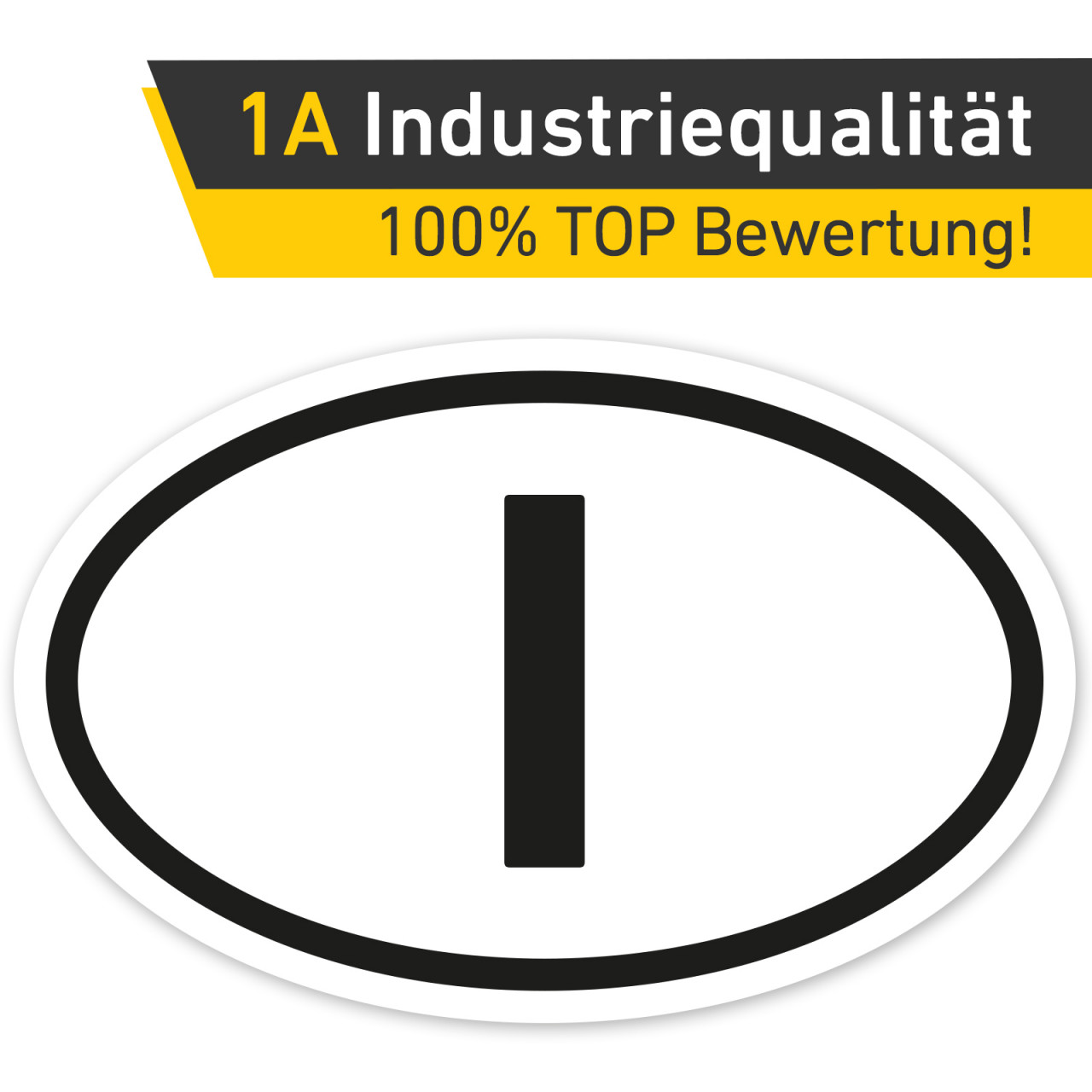 Länderkennzeichen "I" | Aufkleber, Italien, PKW