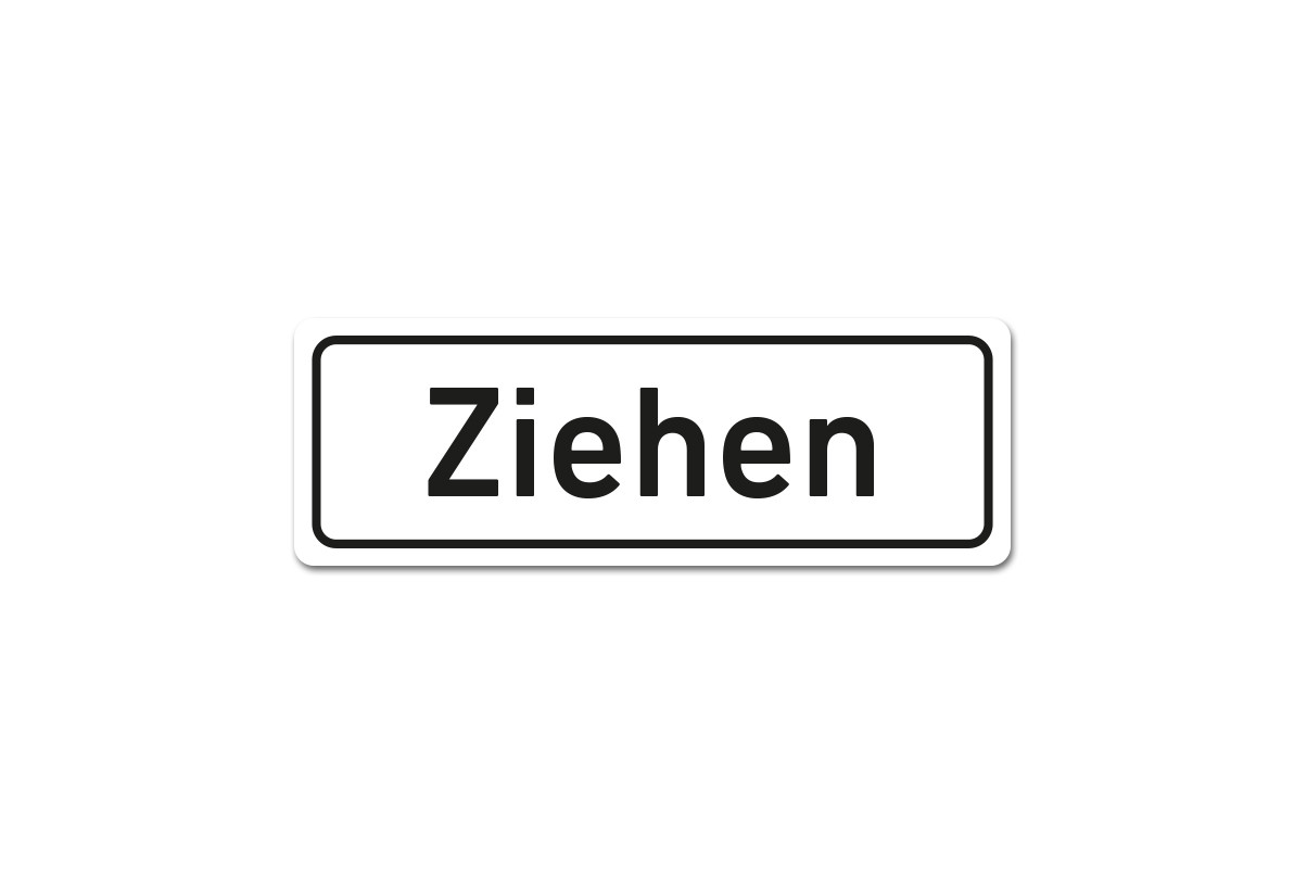 Tür Aufkleber "Drücken/Ziehen" | Kennzeichen, Gastronomie, Café
